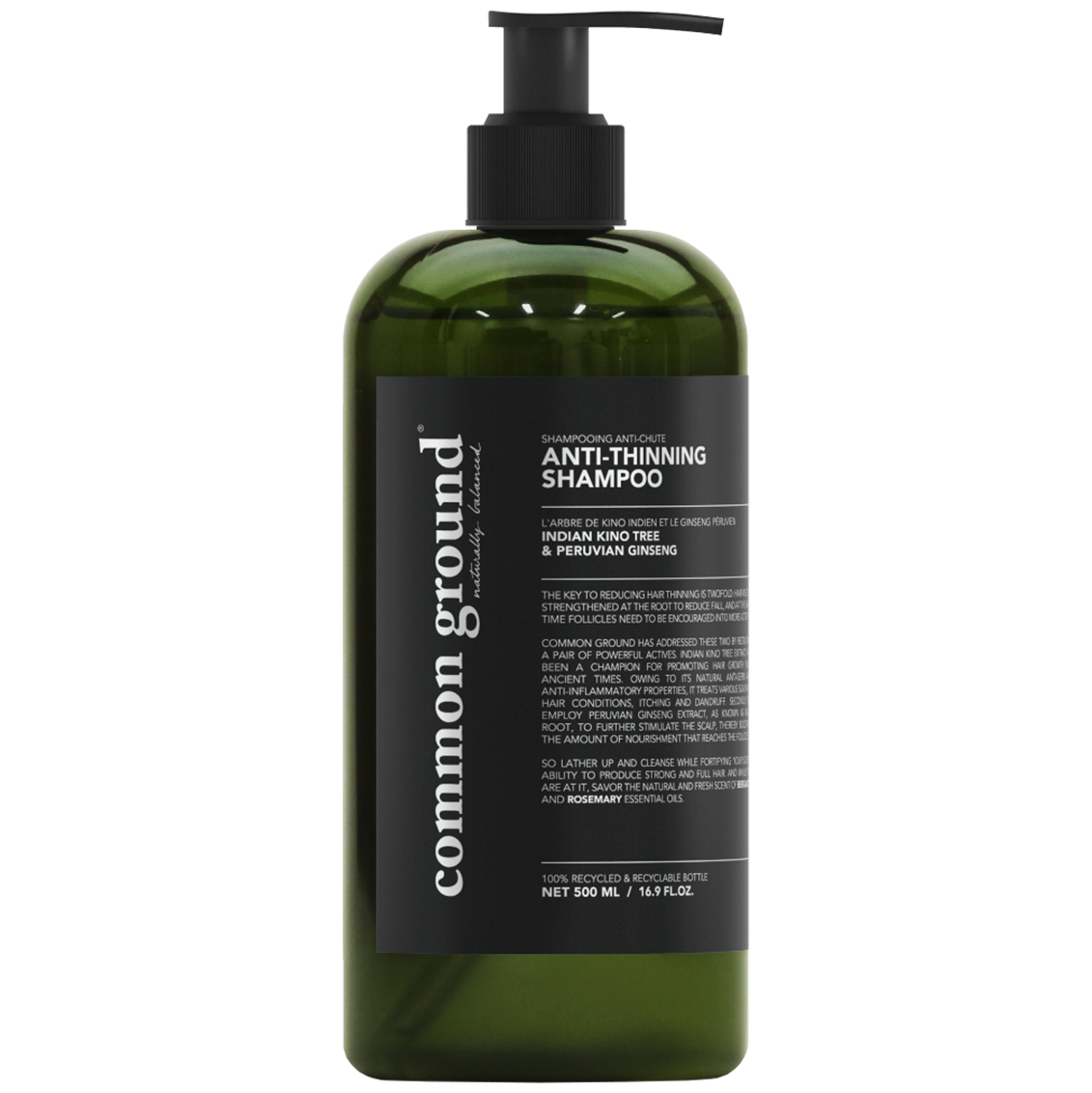 Common Ground Natural Anti Thinning Shampoo & Conditioner Set Organic ...